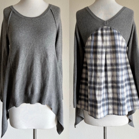 Moth | Sweaters | Moth Anthropologie Cashmere Blend Sweater Flannel Top ...